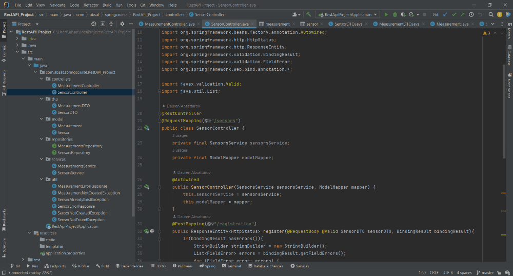 GitHub - DaurenGitAcc/MeteorologicalSensor_REST_API: The goal of the project is to create REST ...