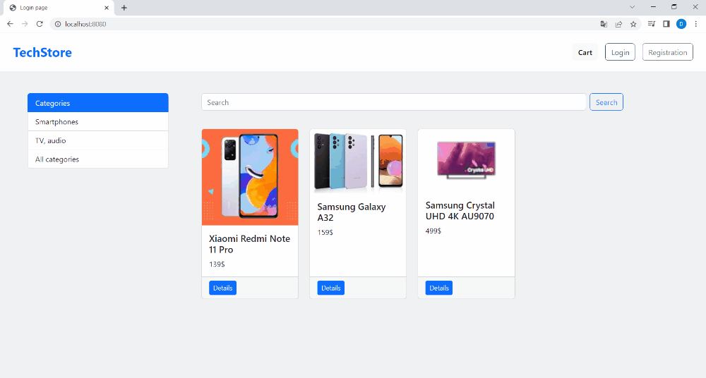 GitHub - DaurenGitAcc/TechStore: Web application for the tech shop