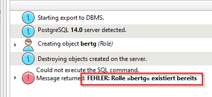 Export: role already exists · Issue #1759 · pgmodeler/pgmodeler · GitHub