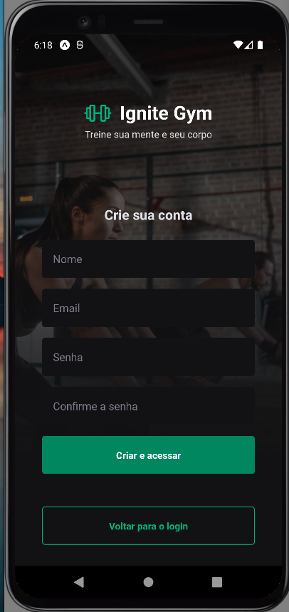 Github Pcaldiignite Gym Projeto Desenvolvido Em React Native Base Native E Typescript De Um