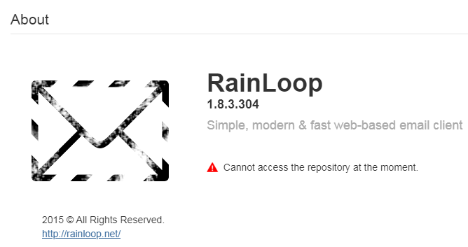 Update -> Cannot access the repository at the moment. · Issue #1988 · RainLoop/rainloop-webmail ...