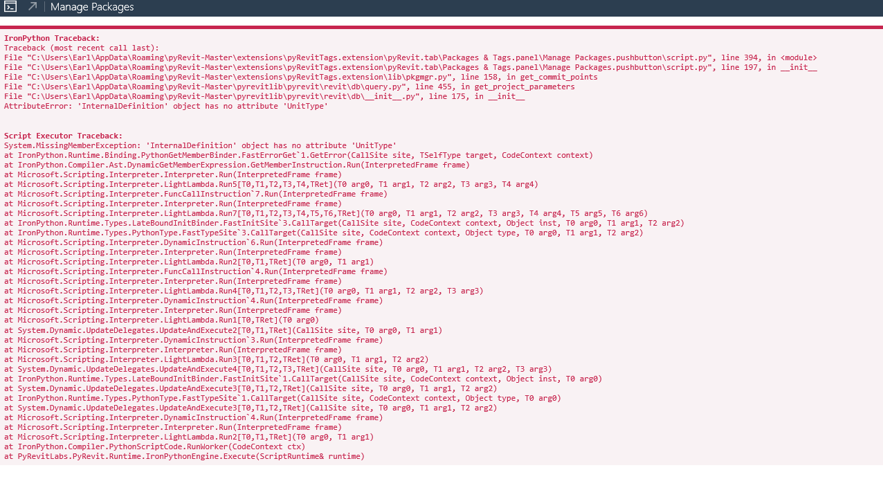 Added Pyrevittags And Doesnt Work · Issue 1632 · Pyrevitlabspyrevit