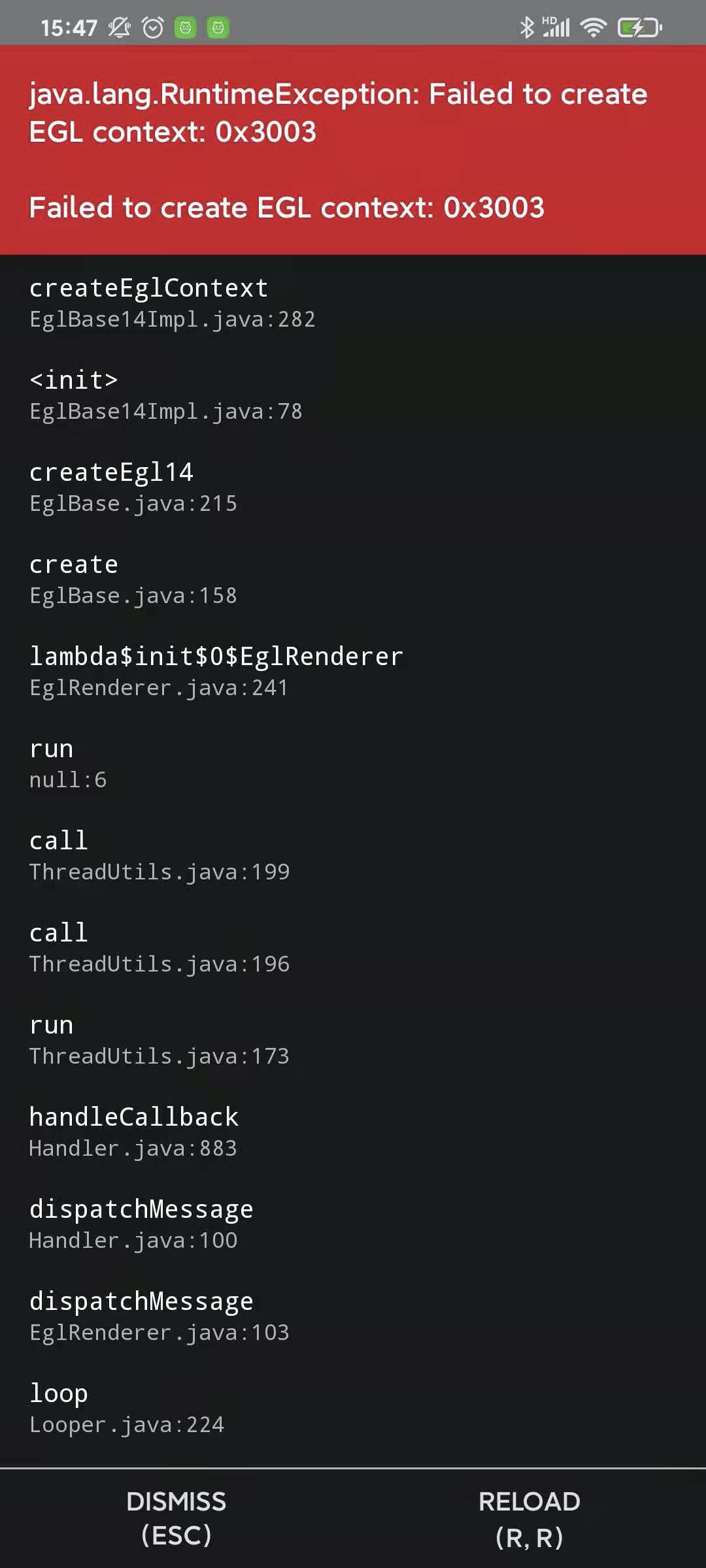 Turn The Camera On And Off 30 Times Will Cause The App To Crash · Issue 924 · React Native