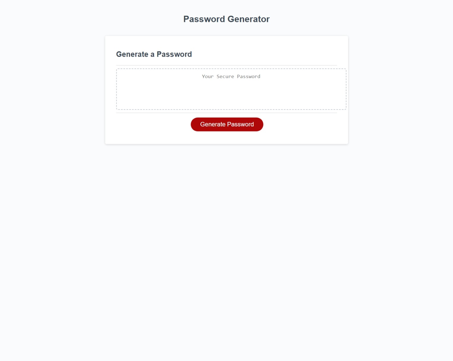 Github Wrxguy2012 Random Password Generator This Application Will