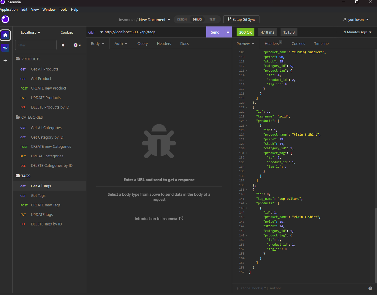 GitHub - uriyuri00/13.E-Commerce-Back-End