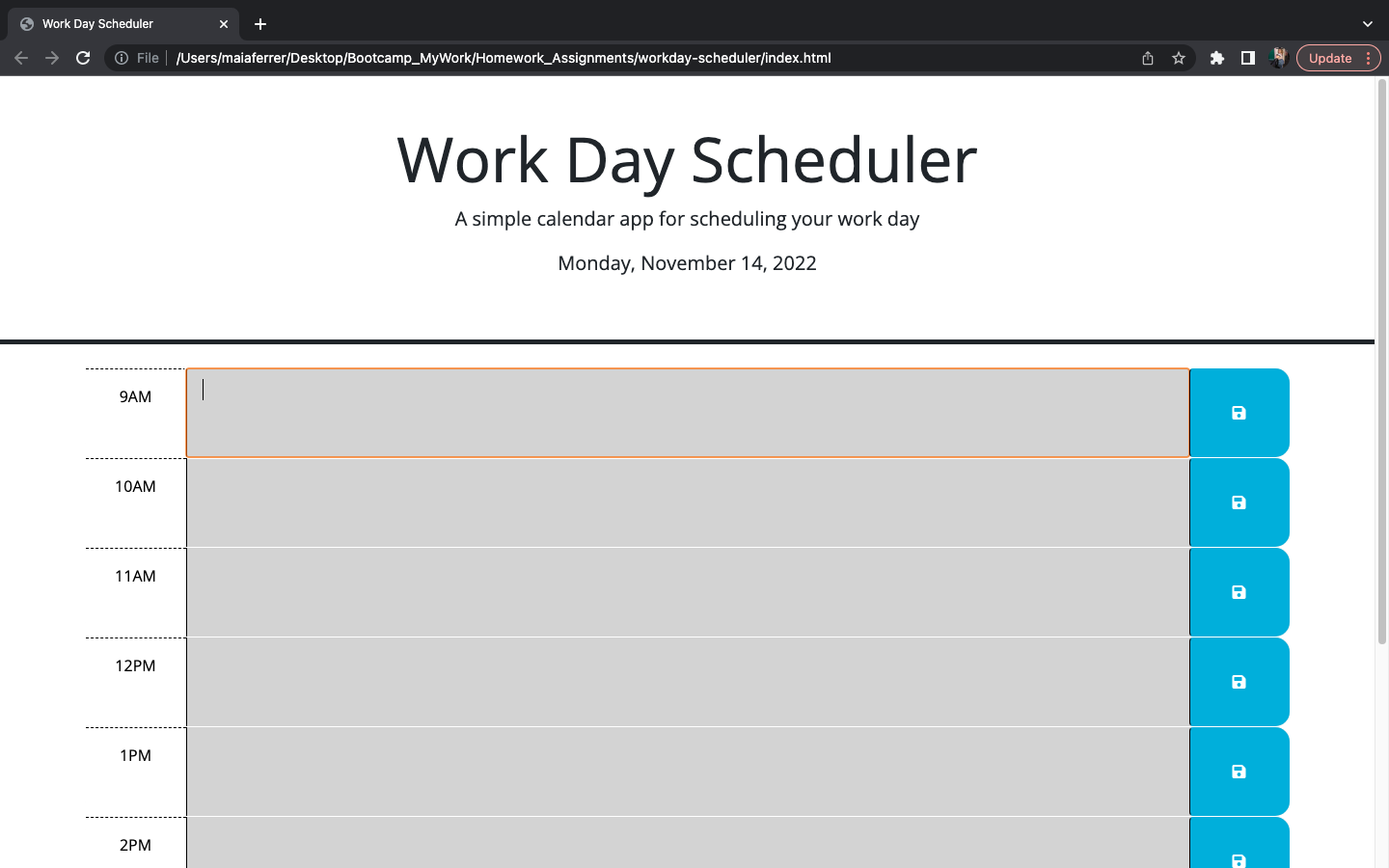 GitHub - maiaferrer/workday-scheduler