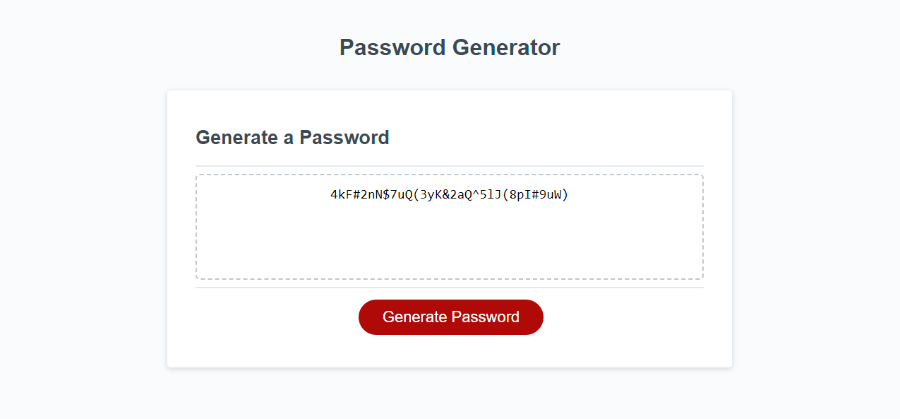 Github Focrultrandom Password Generator Modifying Starter Code To 