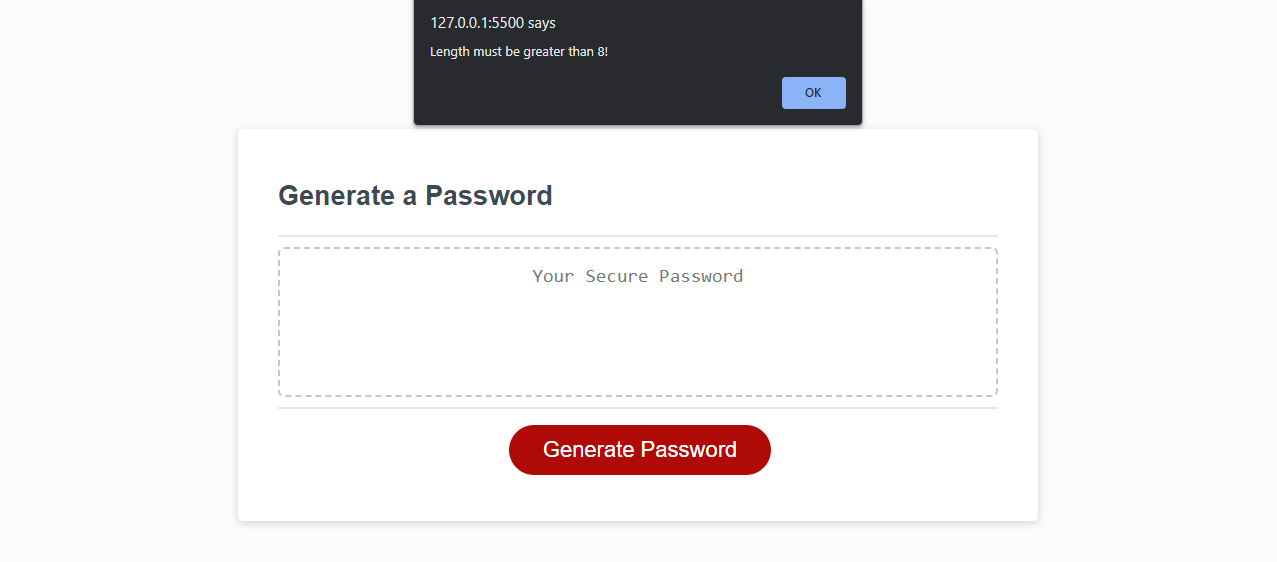 Github Focrultrandom Password Generator Modifying Starter Code To Create An Application That 6239