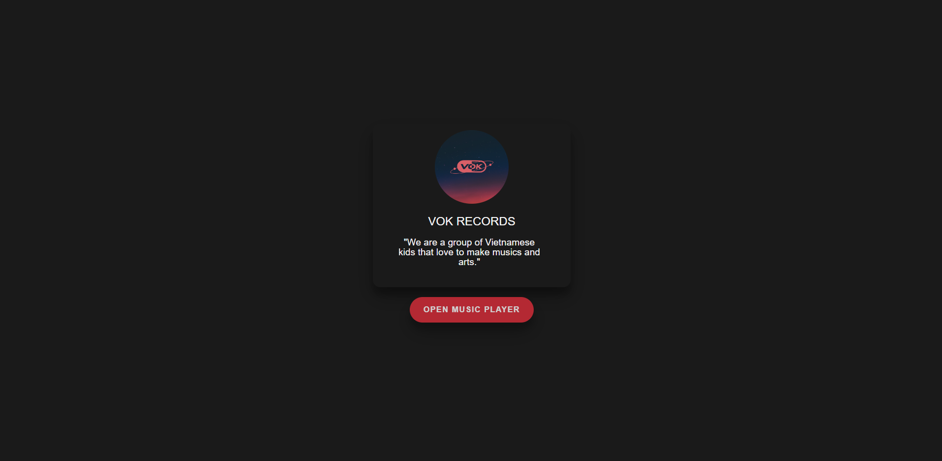 GitHub - tranleduyan/VOK-Records-Music-Player: Responsive Music Player ...