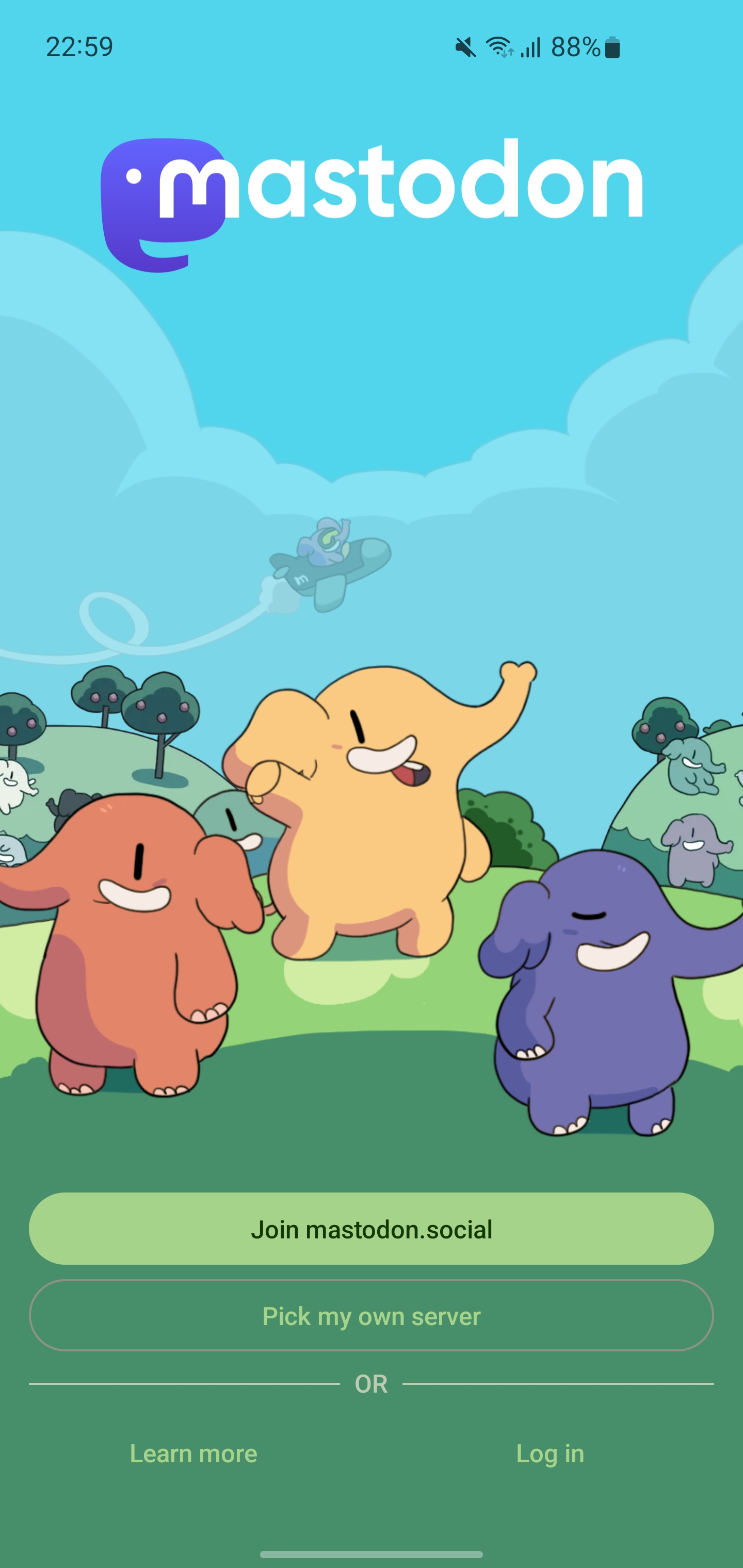 Contrast issues with text on the welcome screen · Issue #561 · mastodon/mastodon-android · GitHub