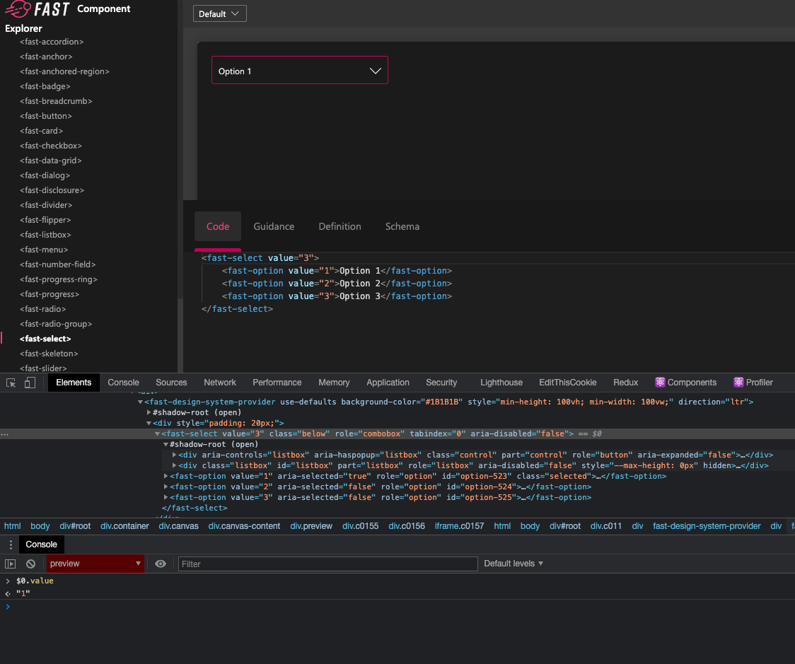 Add "value" attribute to Select component · Issue #4494 · microsoft/fast · GitHub