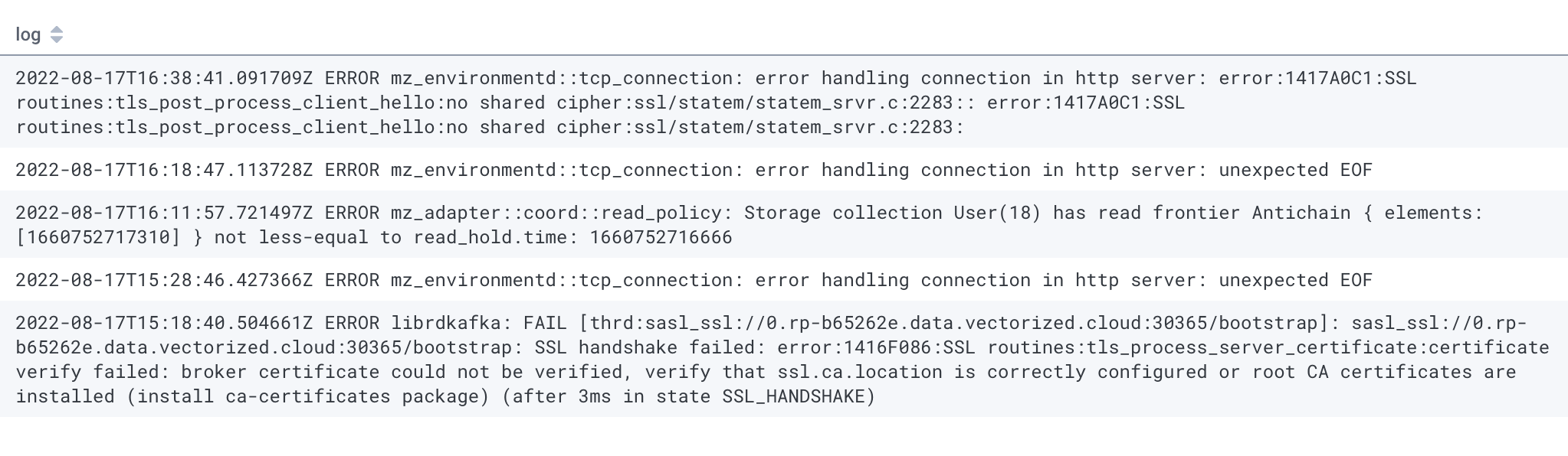 Creating a `SOURCE` with an invalid `SECRET` throws ERROR · Issue #14281 · MaterializeInc ...