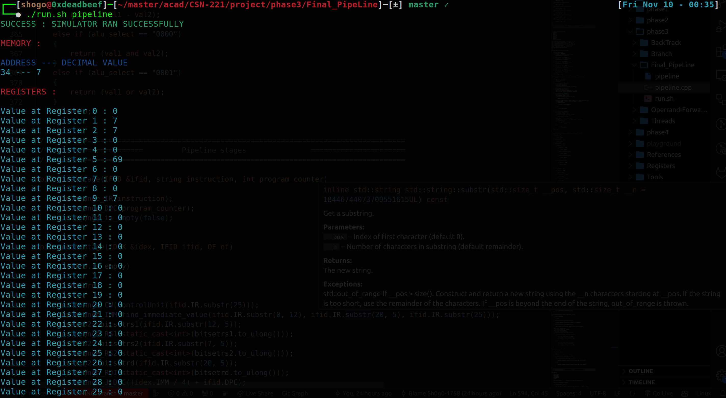 GitHub - Sh0g0-1758/RISCV-Instruction-simulator: CSN-221 project