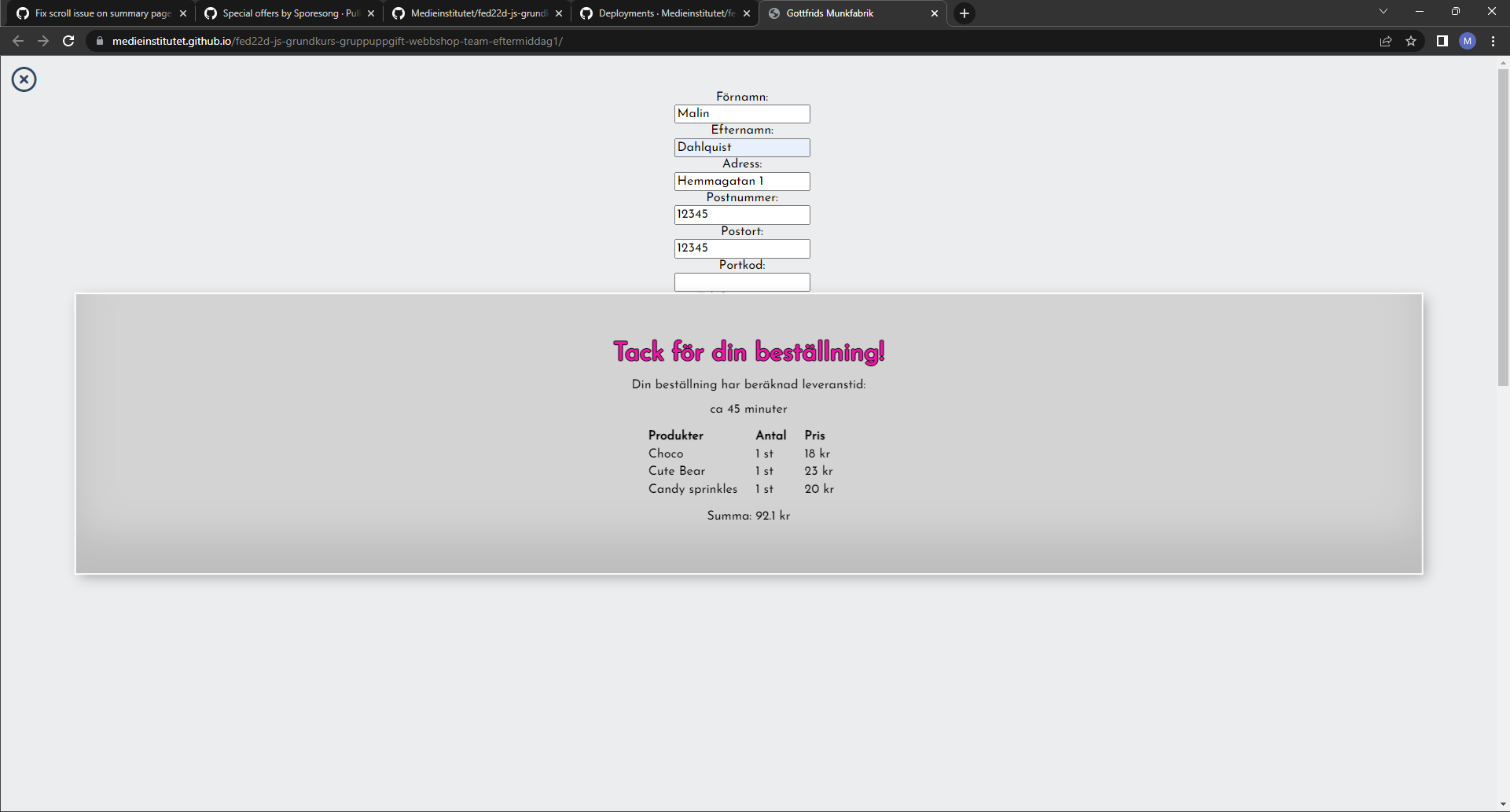 GitHub - Sporesong/Donutshop