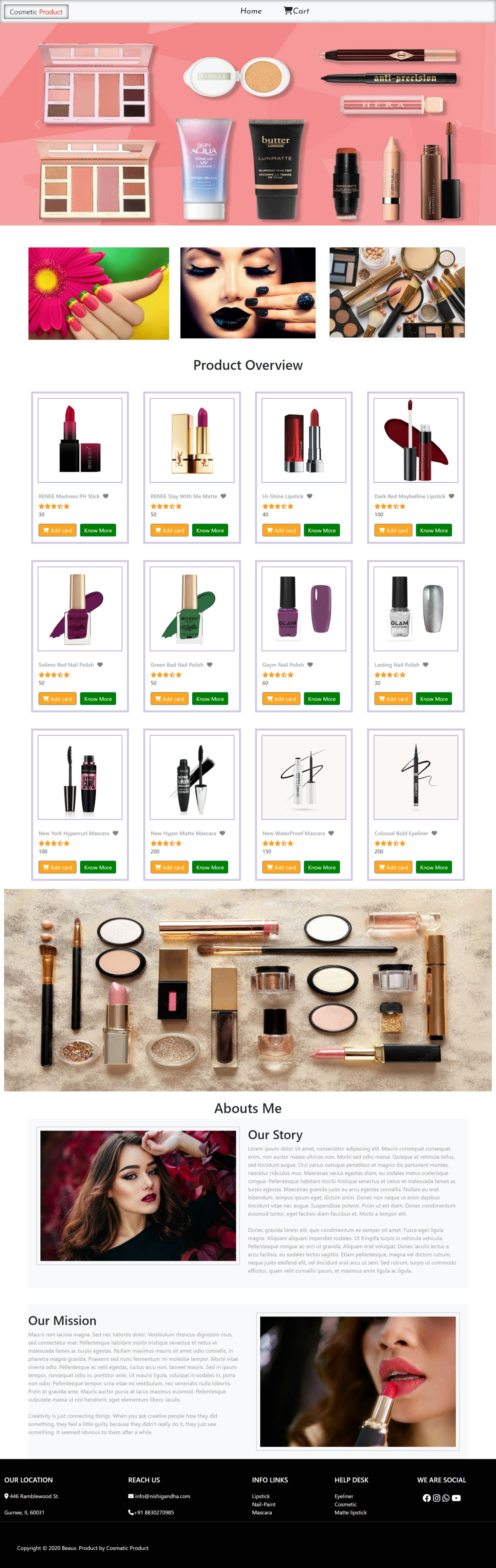 GitHub - nishigandhagandhade/online-cosmetic-product-Reactjs-project ...