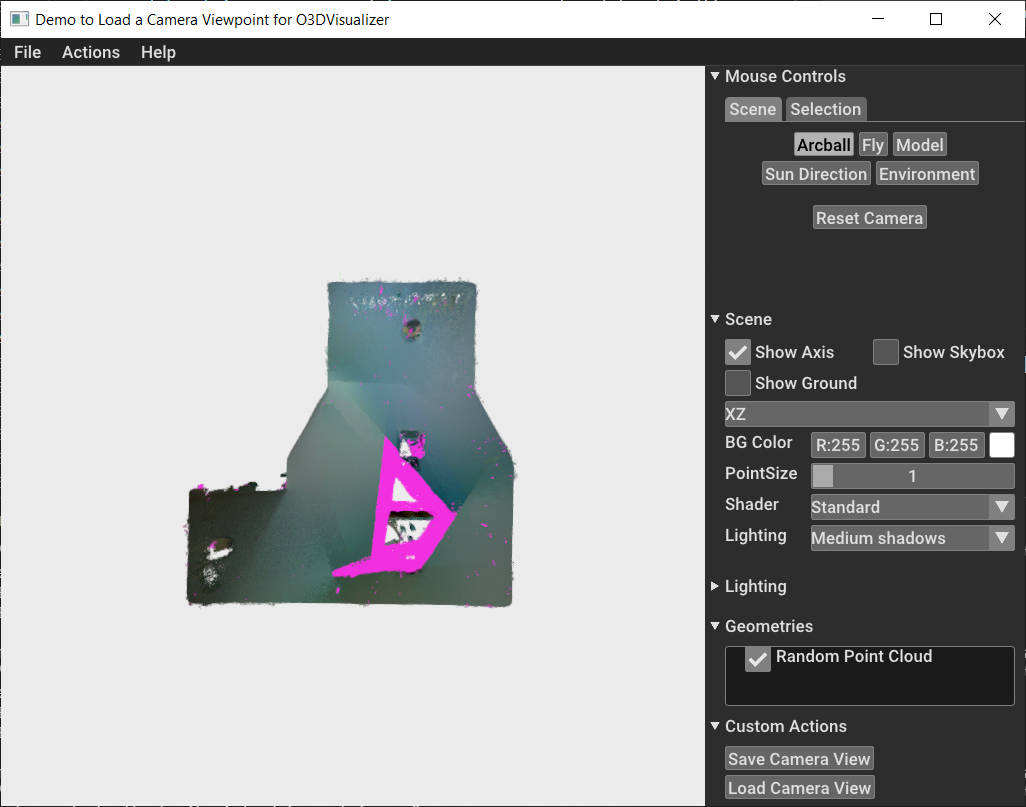 How to save/restore camera view on open3d::visualization::gui::SceneWidget · Issue #3627 · isl ...