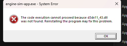 Cannot launch application · Issue #386 · ange-yaghi/engine-sim · GitHub
