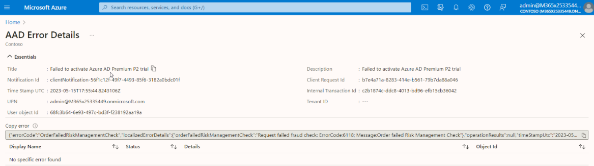Azure AD Premium P2 license - Unable to activate · Issue #703 · MicrosoftLearning/AZ-104 ...