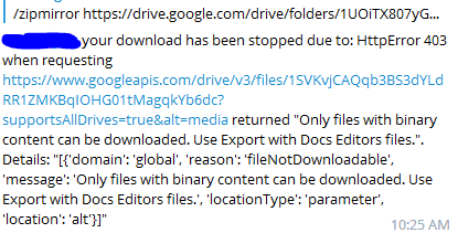 Zipleech / Zipmirror Error · Issue #1235 · anasty17/mirror-leech-telegram-bot · GitHub
