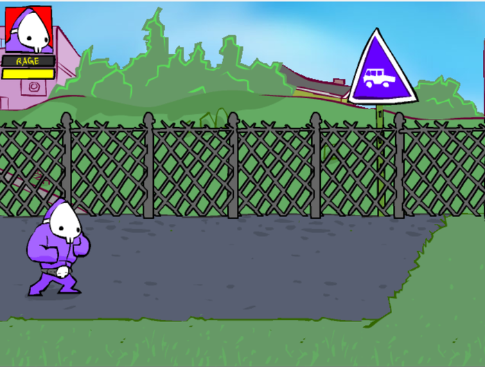 There Is A Long Strip Of Grass In The Background That Is Black And Black And It Is Not