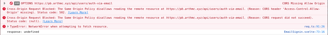 Error when making requests to pb from browser · pocketbase pocketbase · Discussion #1110 · GitHub