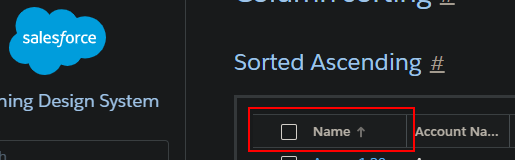 Datatable sortable header icons should have options to always be visible and display before ...