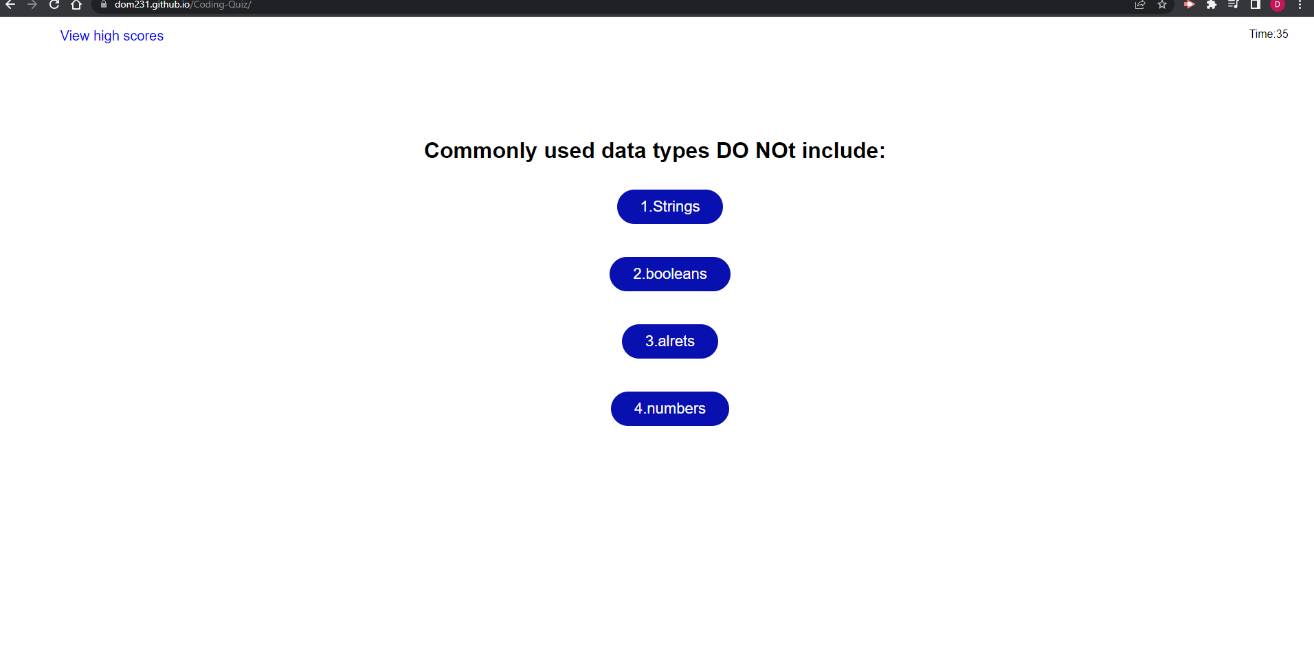 GitHub - Dom231/Coding-Quiz