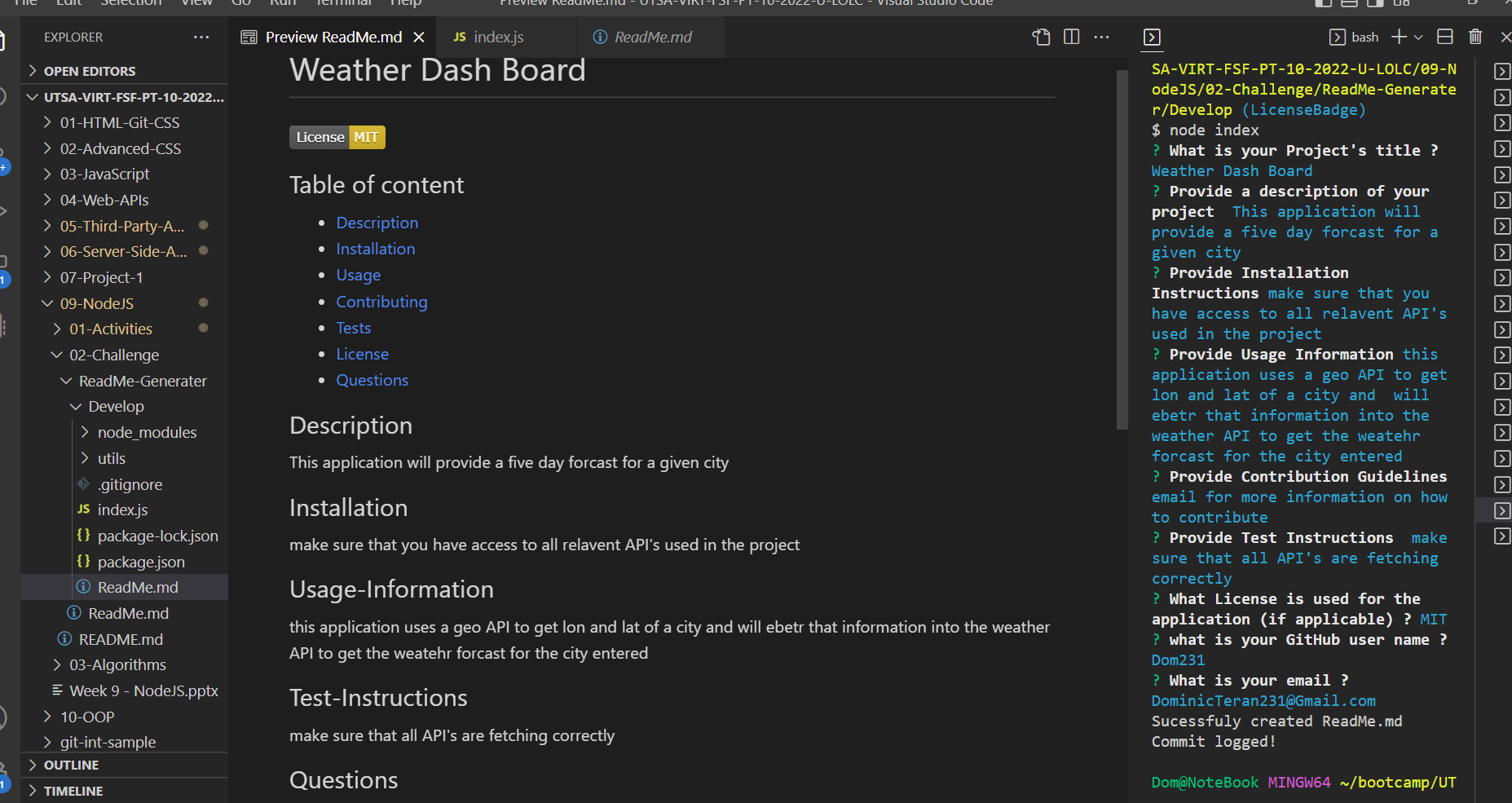 GitHub - Dom231/ReadMe-Generater
