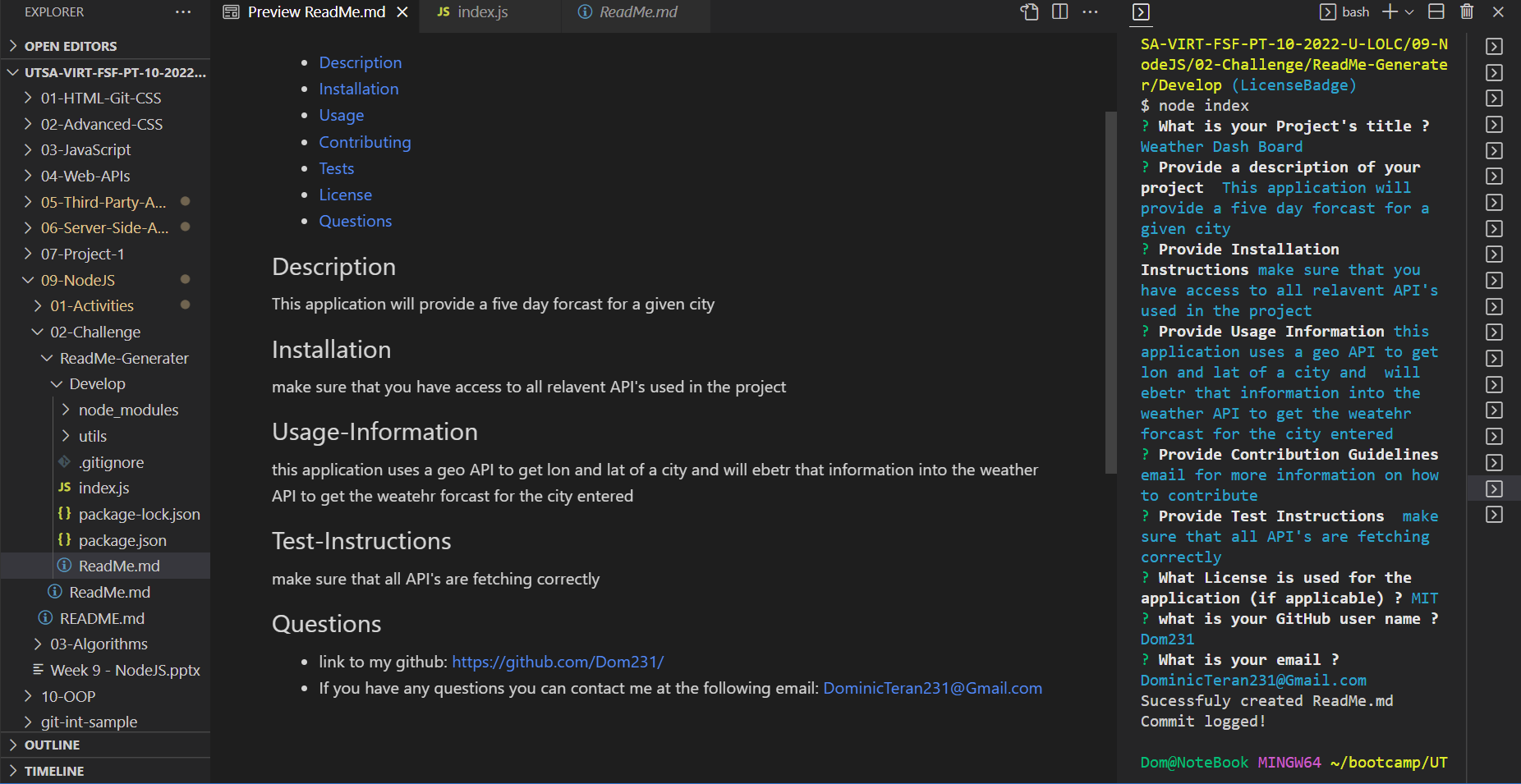GitHub - Dom231/ReadMe-Generater