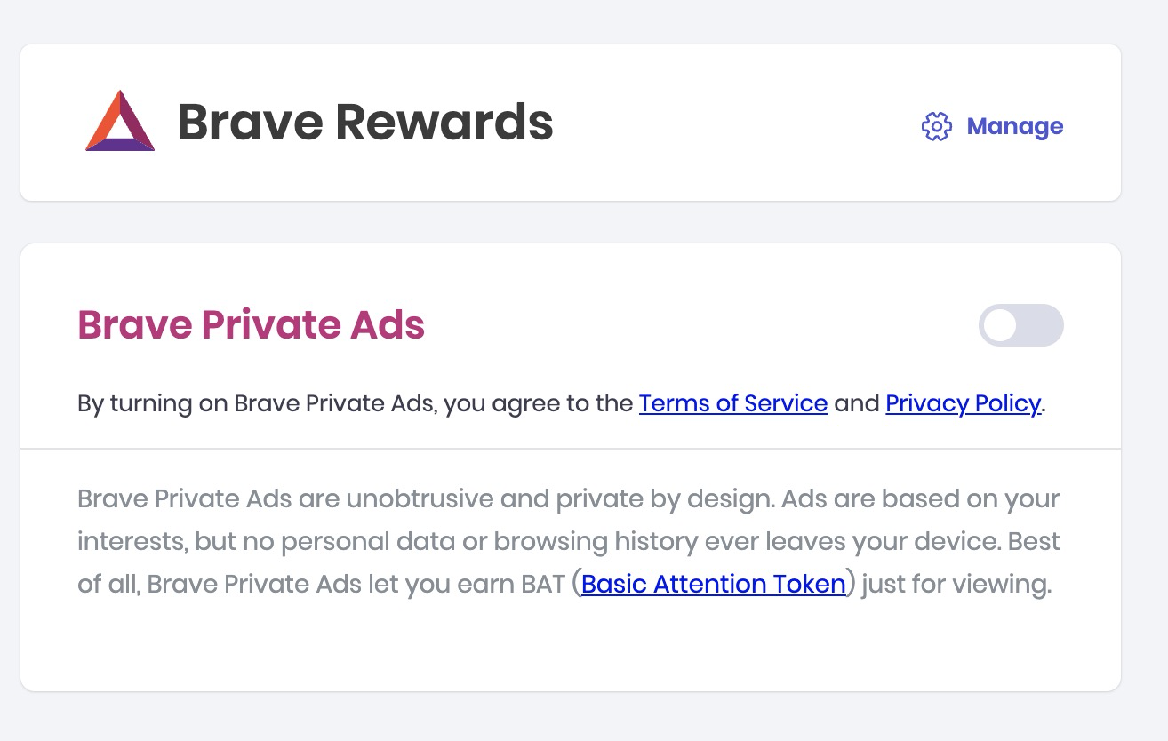 Remove Brave Private Ads icon and text in Brave Private Ads disabled ...