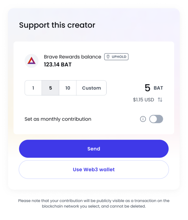 Update "Send" button text in Contribution banner to say "Send with {{custodian}}" · Issue #32758 ...
