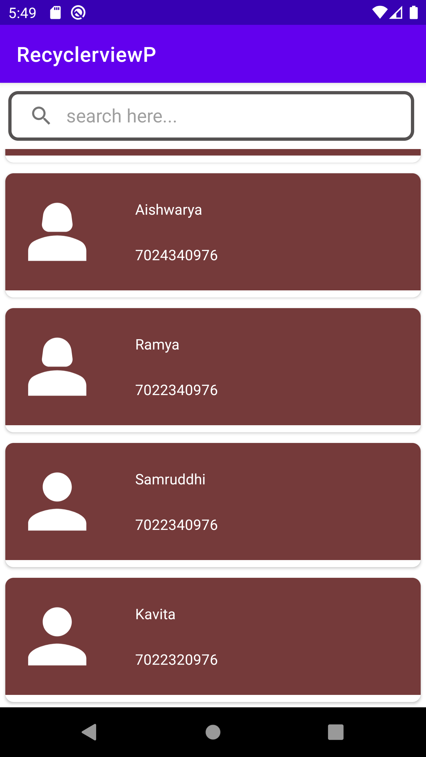 GitHub - Ananyabhatt23/RecyclerviewProject: RecyclerView with login ...