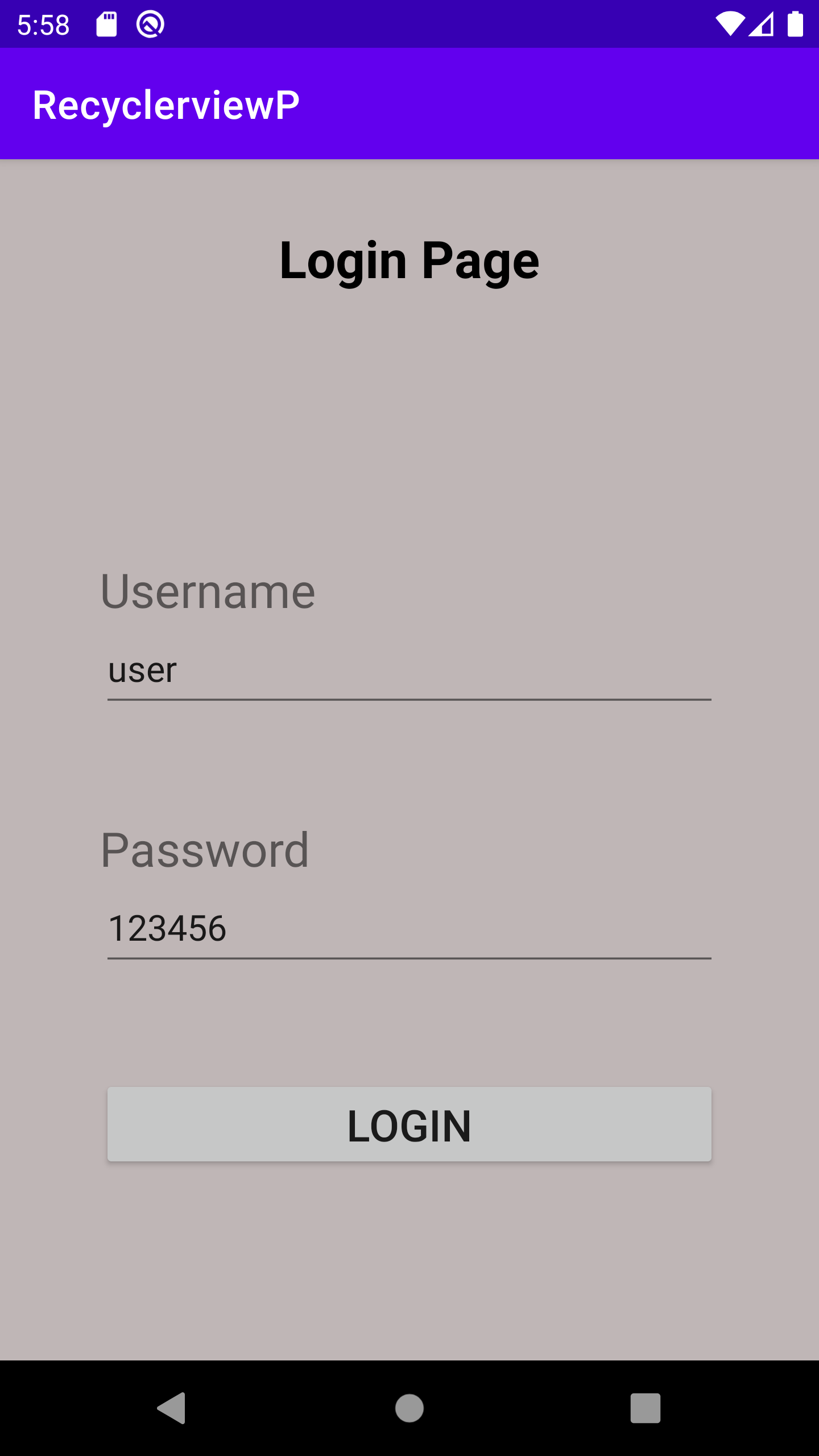GitHub - Ananyabhatt23/RecyclerviewProject: RecyclerView with login ...