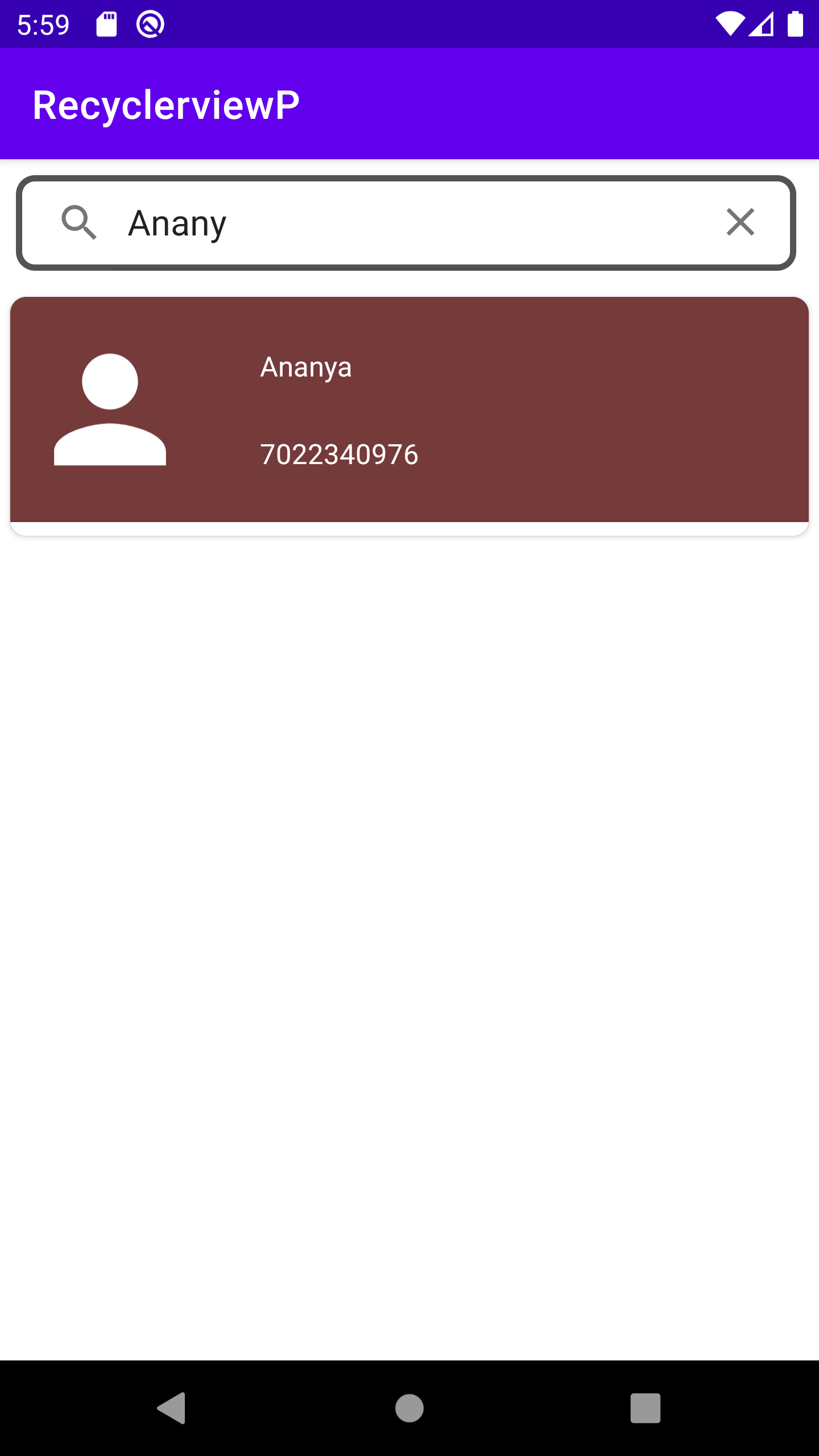 GitHub - Ananyabhatt23/RecyclerviewProject: RecyclerView with login page, Contact lists ...