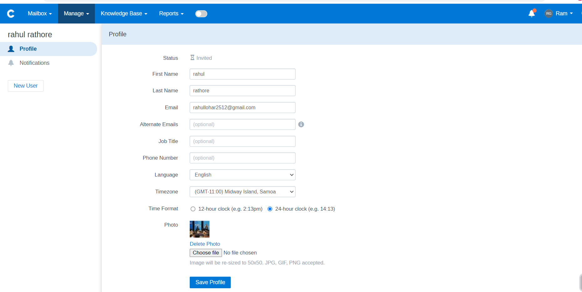 Cani desk > IT Head create new user > than reset password and delete user options are missing ...