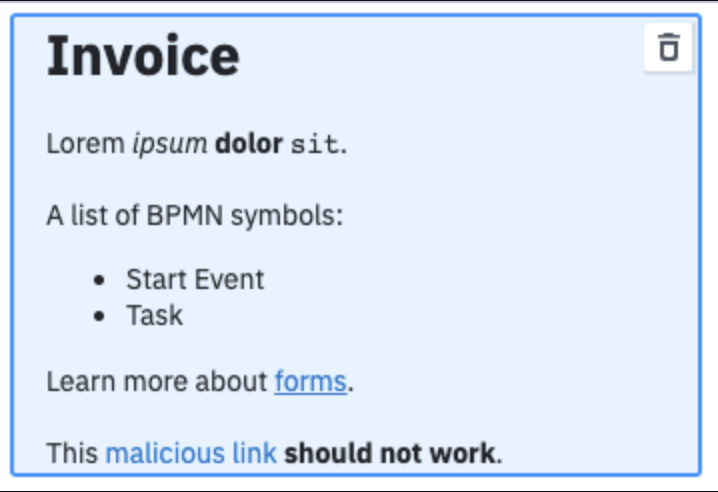 Allow specifying text view content via FEEL expression · Issue #436 · bpmn-io/form-js · GitHub