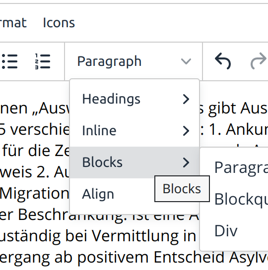 Disable textblock option in editor · Issue #1786 · digitalfabrik/integreat-cms · GitHub