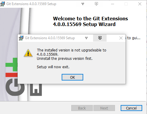 Getting Error: The installed version is not upgradeable to 4.0.0.15569 · Issue #10383 ...
