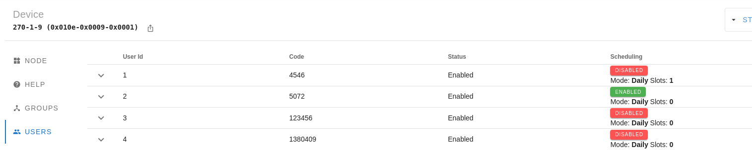 Uesr Codes are in the Wrong Sort Order · Issue #3270 · zwave-js/zwave-js-ui · GitHub