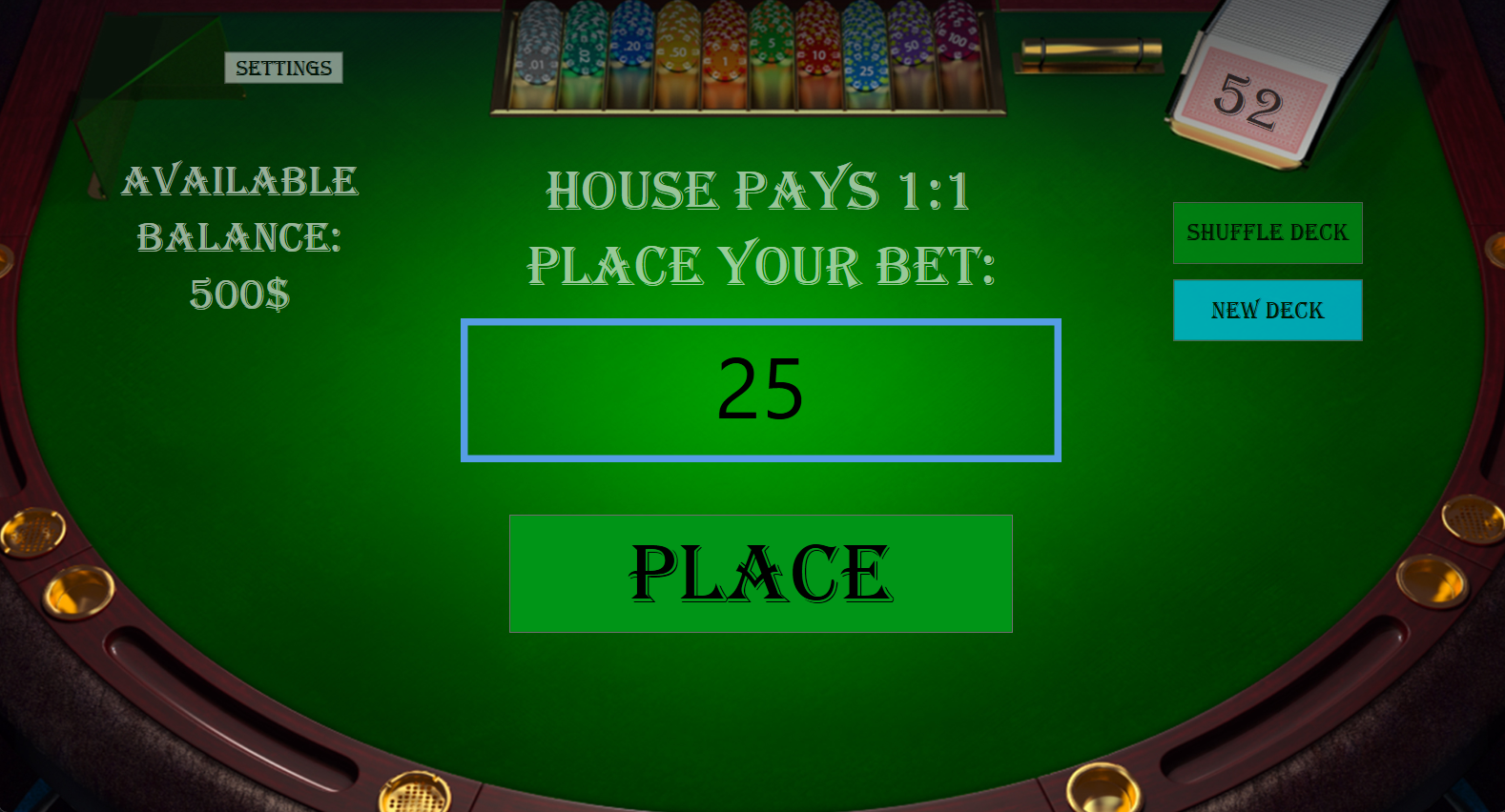 GitHub - roland31x/BlackJackGame