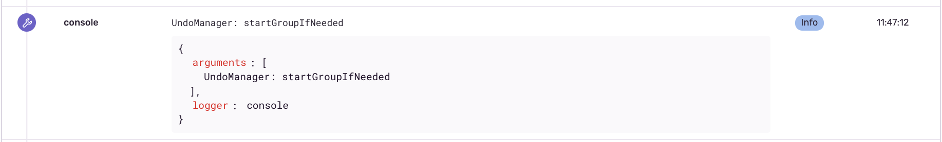 Collapse or hide console breadcrumb JSON details if it doesn't show additional info · Issue ...