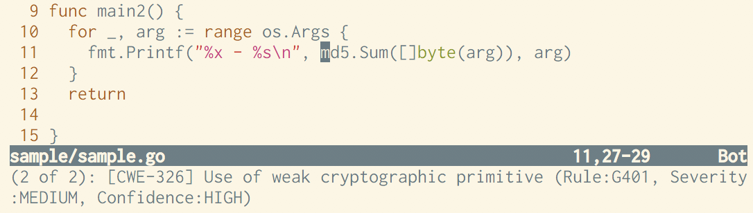 Add new format (same format as golint) · Issue #423 · securego/gosec · GitHub