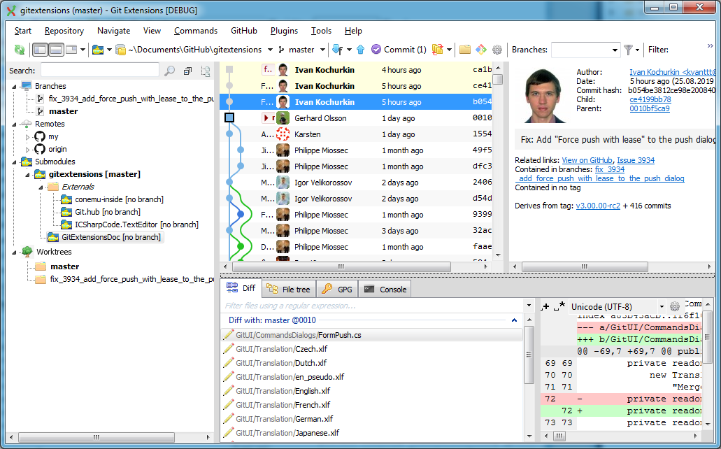 Add Worktrees to the left pane · Issue #7048 · gitextensions ...