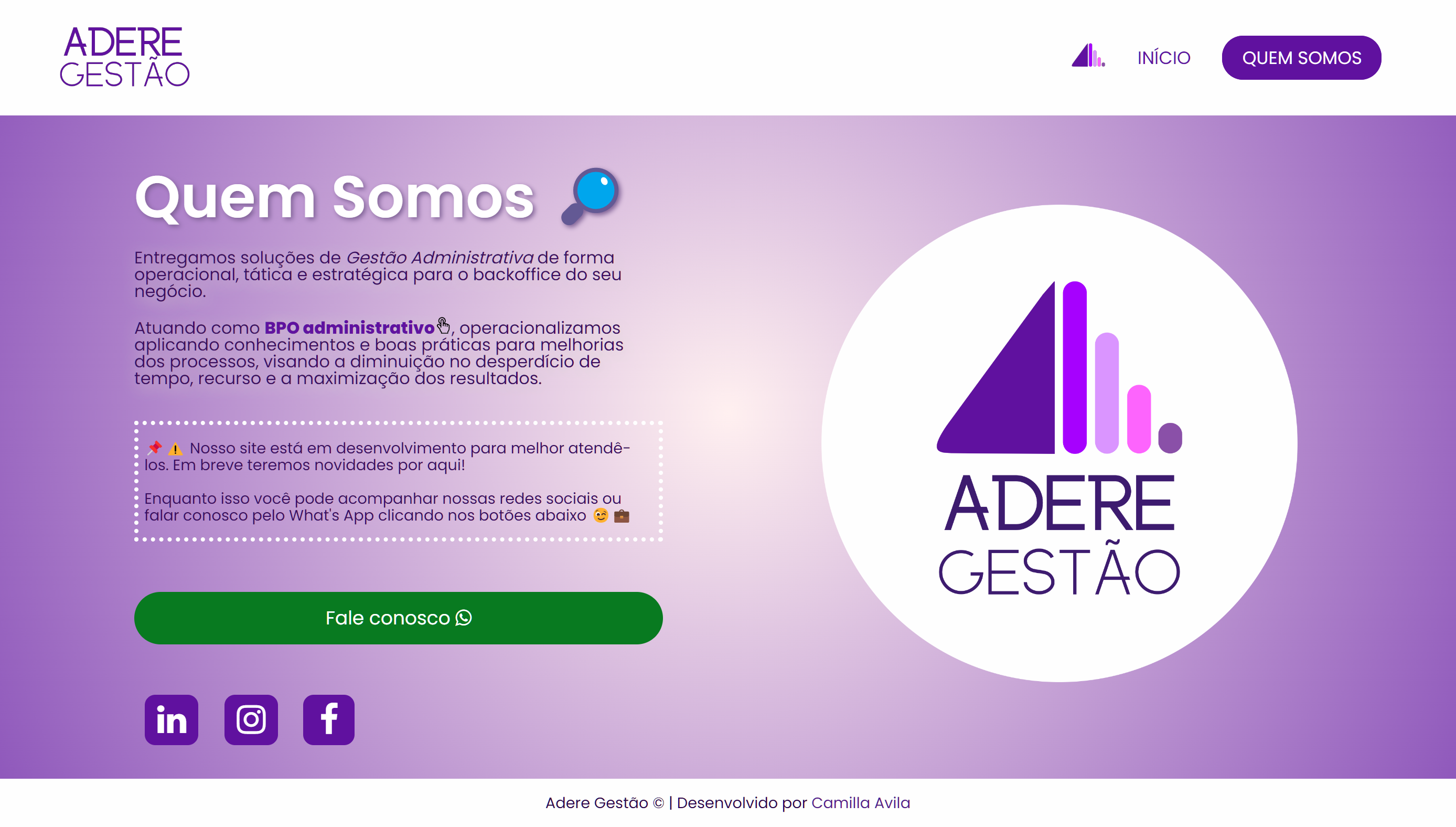 Github Avilacamillalanding Page Gestao Landing Page Responsiva Feita Com Html Css E