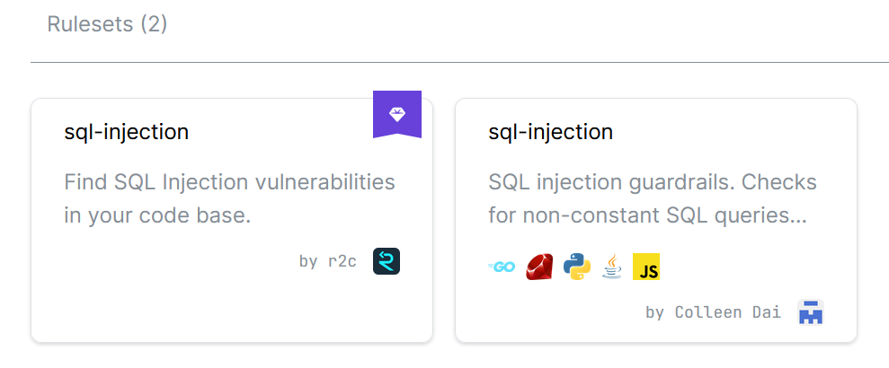 Registry doesn't allow selecting rulesets with same display name · Issue #7194 · semgrep/semgrep ...
