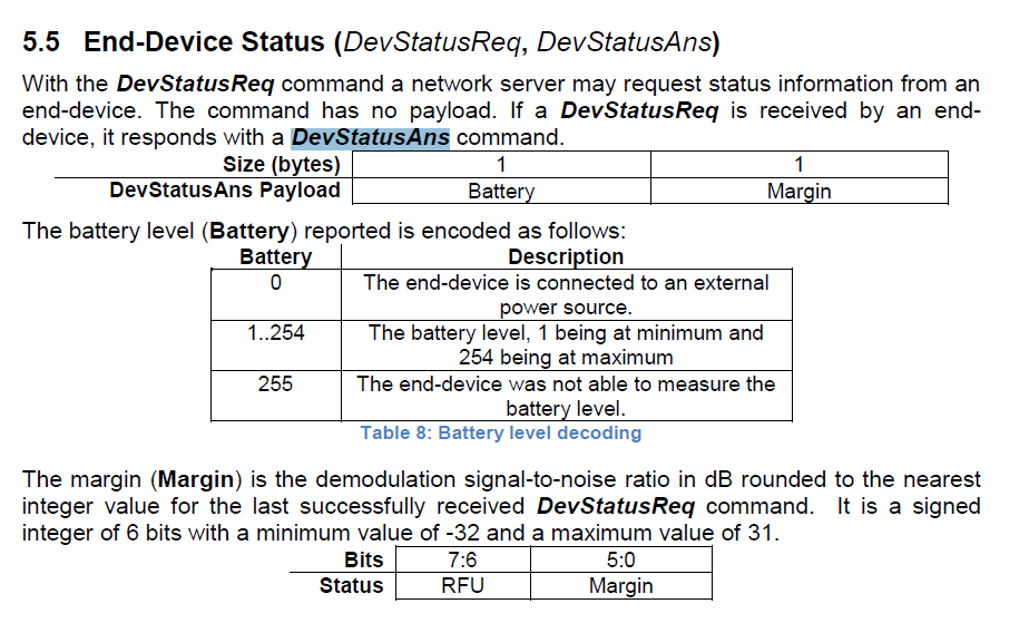 SNR value in DevStatusAns · Issue #475 · Lora-net/LoRaMac-node · GitHub