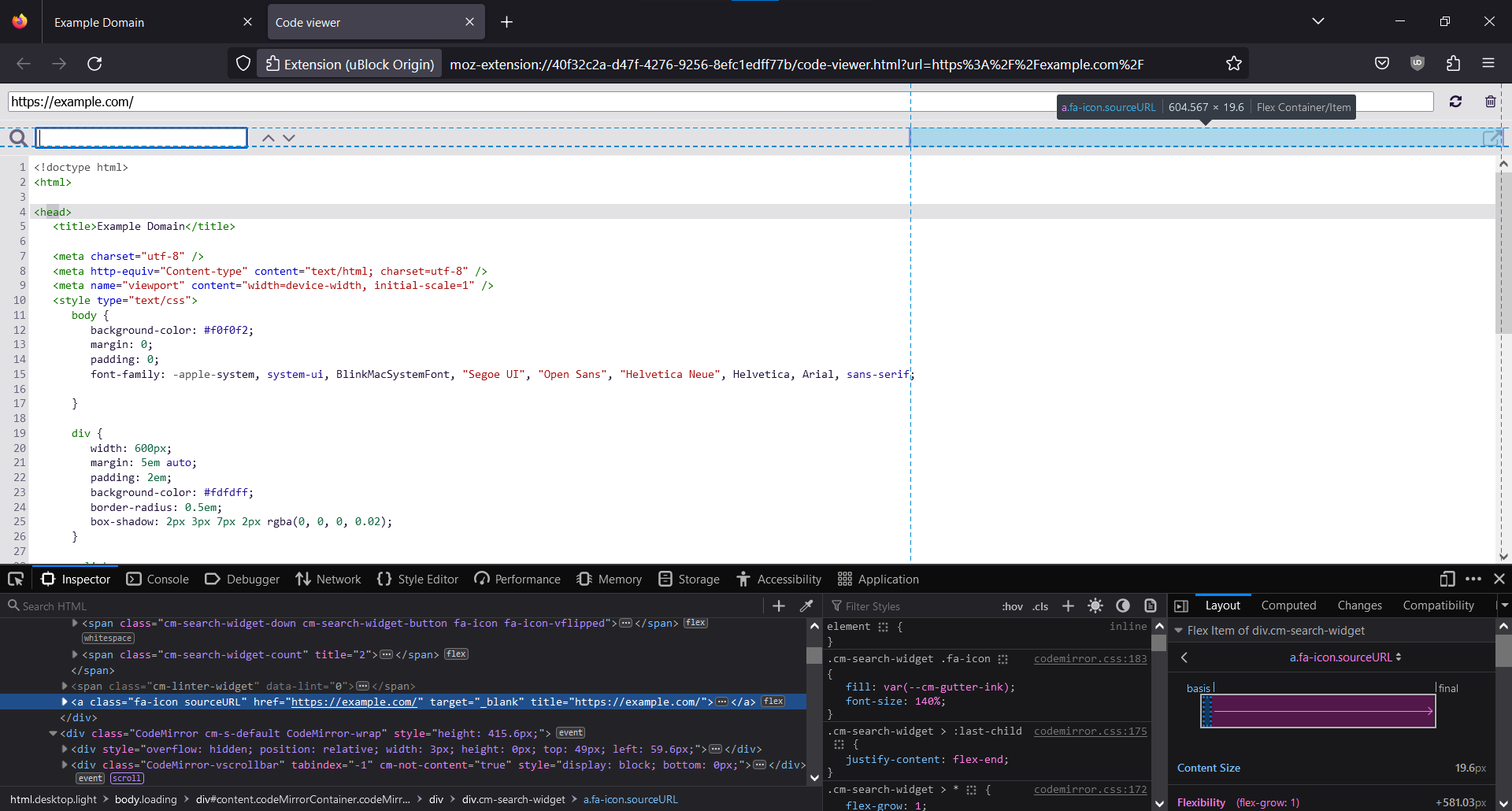Overextended Source Url Button In The Code Viewer · Ublockorigin Ublock Issues · Discussion