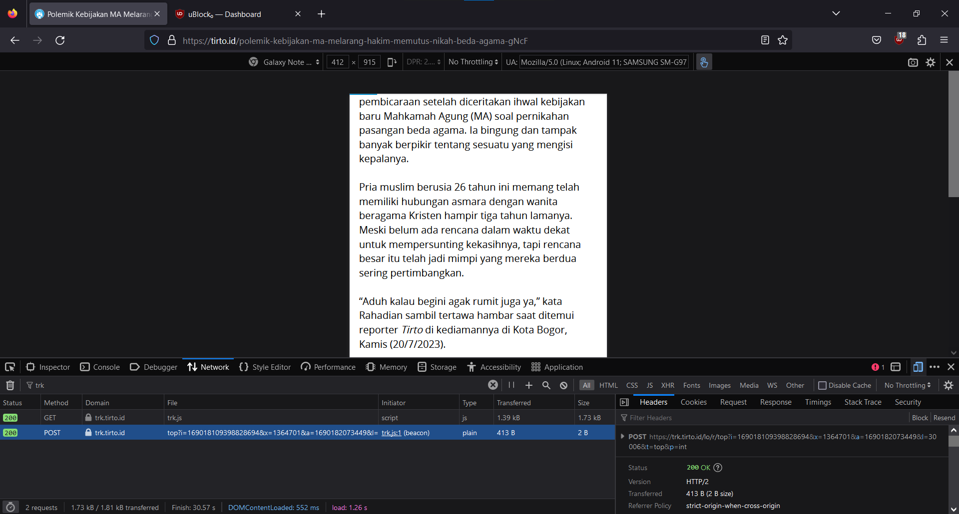 tirto.id: privacy · Issue #19149 · uBlockOrigin/uAssets · GitHub