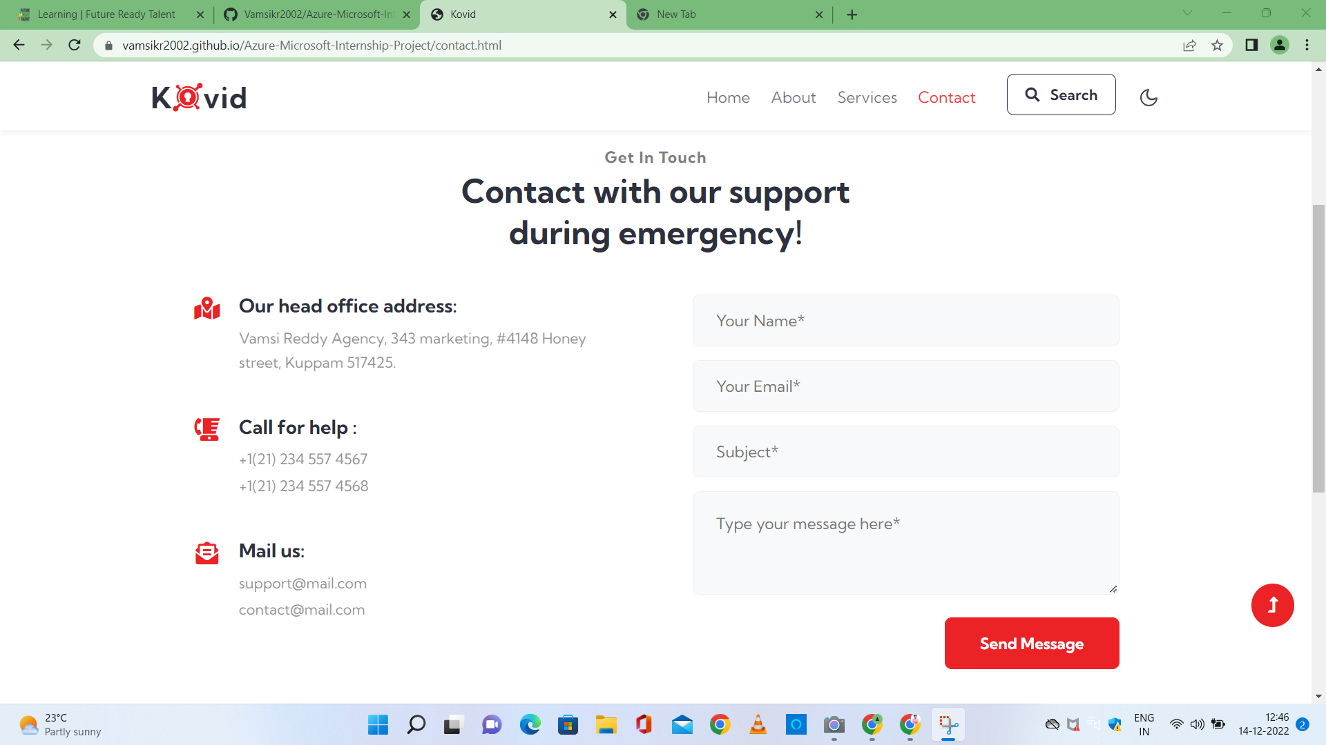 GitHub - Vamsikr2002/Azure-Microsoft-Internship-Project: Azure Microsoft Internship Project