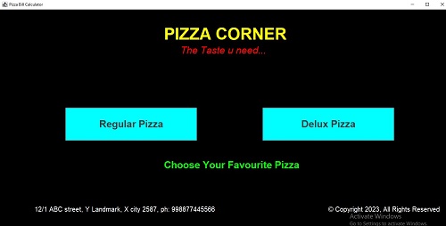 GitHub - kumaresh1597/PizzaBillGenerator-project: Pizza Bill generator ...